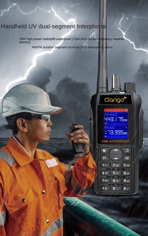 Clarigo DM668 Full Band UV15W Walkie Talkie: Long Range, Waterproof ...