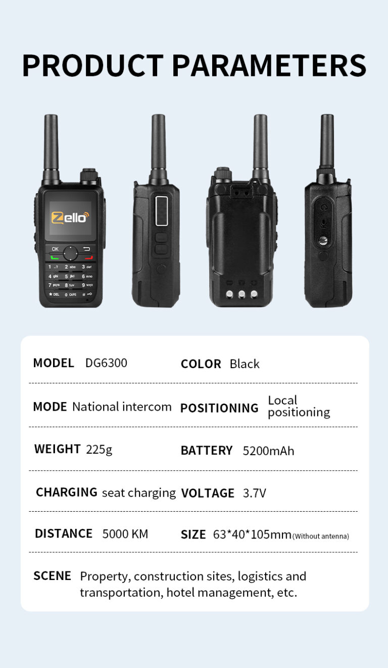 Zello DG6300 National Intercom Walkie-Talkie: Stay Connected Anywhere ...